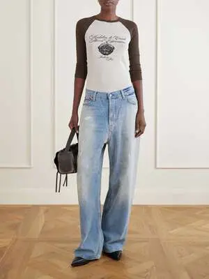 Acne Studios Printed Cotton-ribbed T-shirt