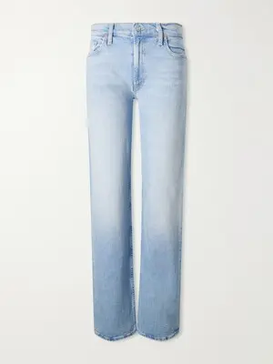 MOTHER The Skimp Mid-rise Straight-leg Jeans - Blue