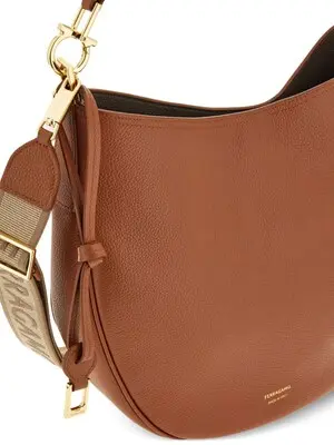FERRAGAMO Leather Medium Hobo Bag