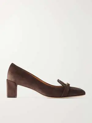 TOD'S 50 Suede Pumps - Chocolate