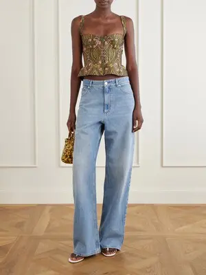 Erdem Mid-rise Wide-leg Jeans