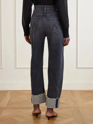 MOTHER The Half Pipe Ankle Cuff Fray Barrel-leg Jeans