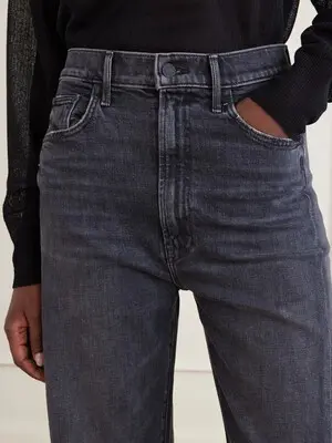 MOTHER The Half Pipe Ankle Cuff Fray Barrel-leg Jeans