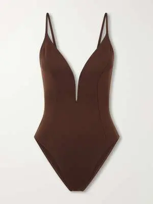 ERES Ferrure Galbe Stretch-jersey Swimsuit - Brown
