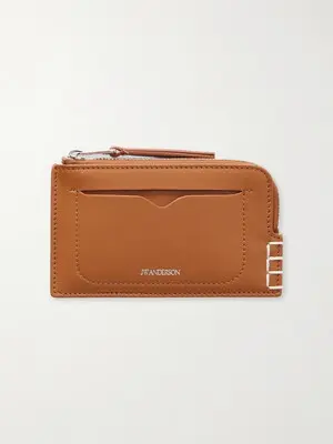 JW Anderson Textured Leather Zip-around Wallet - Brown