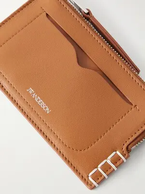 JW Anderson Textured Leather Zip-around Wallet - Brown