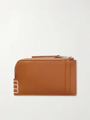JW Anderson Textured Leather Zip-around Wallet - Brown