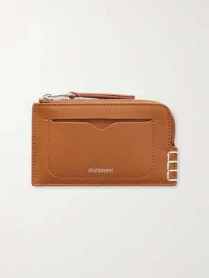 JW Anderson Loafer Textured-leather Wallet - Tan