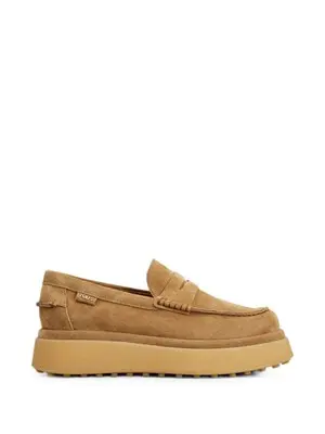 TOD'S Suede Leather Loafers - Brown
