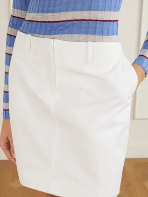 Brandon Maxwell Rhea Cotton-blend Jersey Mini Skirt
