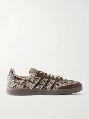 ADIDAS ORIGINALS Samba Og Snake-effect Leather Sneakers - Brown