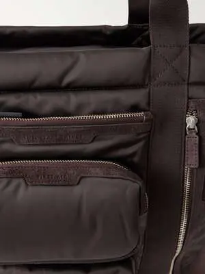 ANYA HINDMARCH Travel Leather-trimmed Shell Weekend Bag