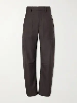 NILI LOTAN Shon Wool Gabardine Barrel Leg Pants