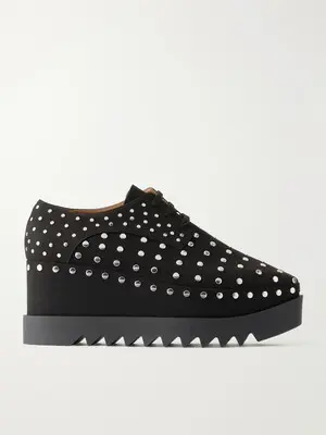 Stella McCartney Elyse Studded Platform Brogues - Black