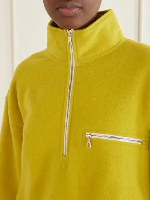 RIER Polar Wool-fleece Half-zip Sweatshirt - Yellow