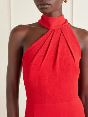 Rebecca Vallance Raziel Bow-detailed Crepe Gown