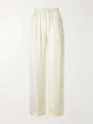 Sharon Wauchob Tuileries Satin Straight-leg Pants - Ecru