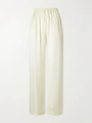 Sharon Wauchob Tuileries Satin Straight-leg Pants - Neutrals