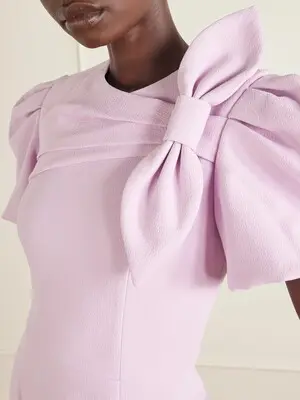 Rebecca Vallance Yolanda Bow-detail Crepe Mini Dress - Purple