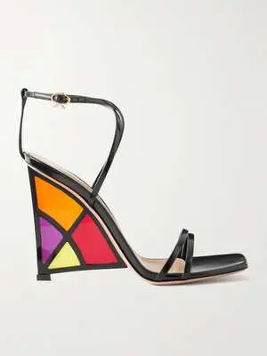 GIANVITO ROSSI Nuit 105 Leather Sandals - Black