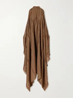 TALLER MARMO Agadez Metallic Silk-blend Fil Coupé Gown