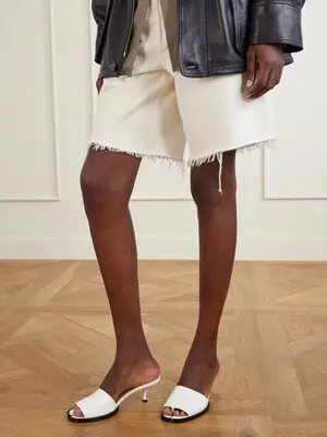 MAISON MARGIELA Tabi City Leather Heeled Sandals - White