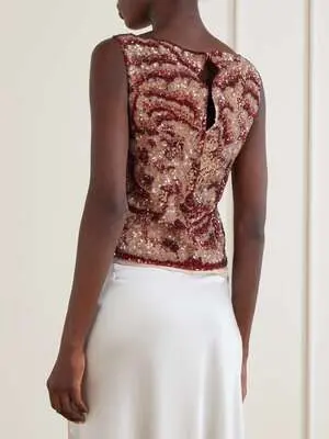 CLIO PEPPIATT Sequin-embellished Blouse