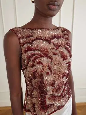 CLIO PEPPIATT Sequin-embellished Blouse