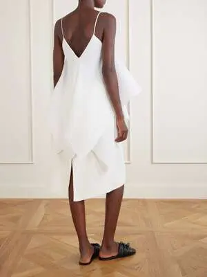 JW Anderson Asymmetric Pleated Crepe De Chine Cami