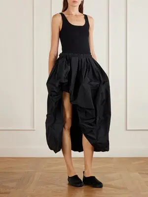 JIL SANDER Asymmetric Shell Midi Skirt