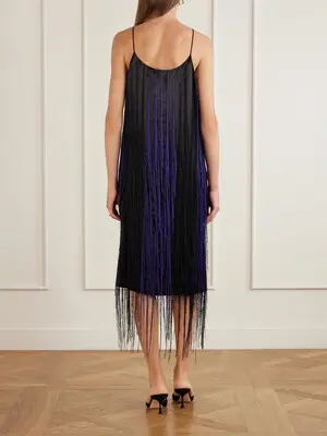 Sharon Wauchob Katia Fringed Midi Dress - Black