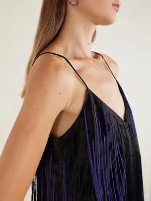 Sharon Wauchob Katia Fringed Midi Dress - Black