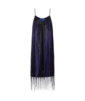 Sharon Wauchob Katia Fringed Midi Dress - Black