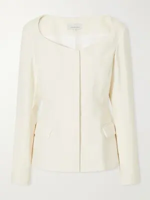 LIBEROWE Charlotte Wool-crepe Blouse In White