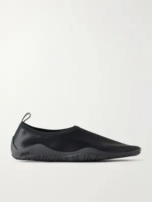 JIL SANDER Elbe Rubber-trimmed Satin Flats