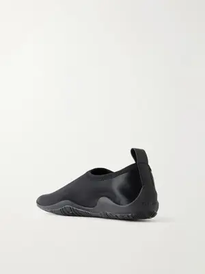 JIL SANDER Elbe Rubber-trimmed Satin Flats