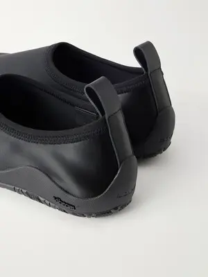 JIL SANDER Elbe Rubber-trimmed Satin Flats