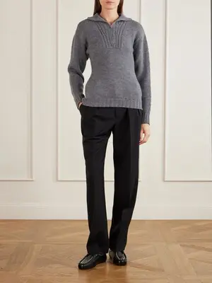 JIL SANDER Hood Studded Leather Loafers