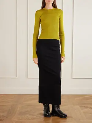 RIER Riere Ribbed Silk T-shirt