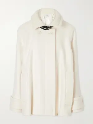 LANVIN Belted Wool Trench Coat - White