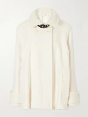 LANVIN Belted Wool Trench Coat - White