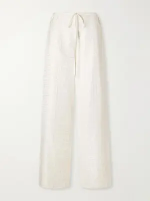 LIBEROWE Silk Jacquard Wide-leg Pants
