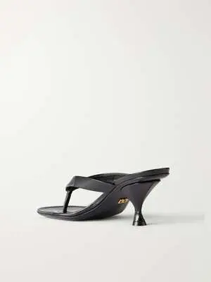 Dolce & Gabbana Logo-detailed Patent-leather Thong Sandals
