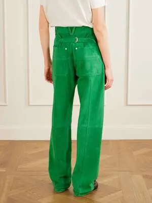 Bottega Veneta Suede Straight-leg Pants