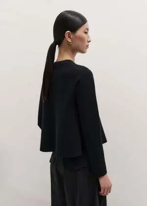 ME+EM Wool Stretch Button Through Swing Cardigan