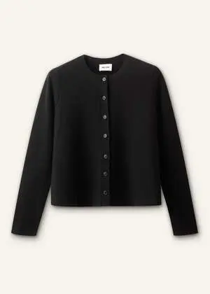 ME+EM Wool Stretch Button Through Swing Cardigan