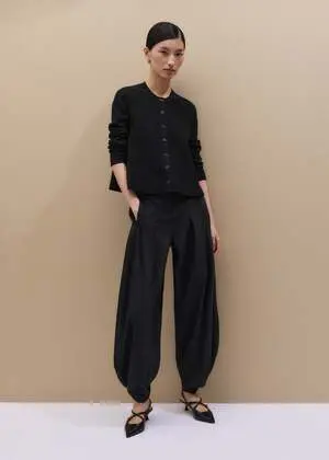 ME+EM Wool Stretch Button Through Swing Cardigan