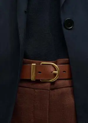 ME+EM 30mm Classic Round Reversible Belt Navy-pecan