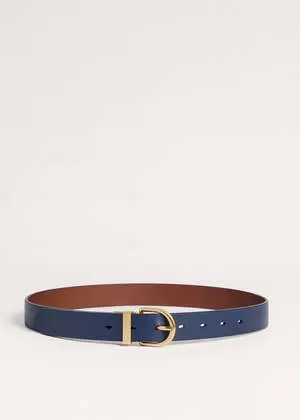 ME+EM 30mm Classic Round Reversible Belt Navy-pecan
