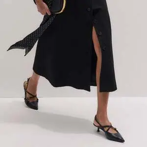 ME+EM Button Front Maxi Shift Dress